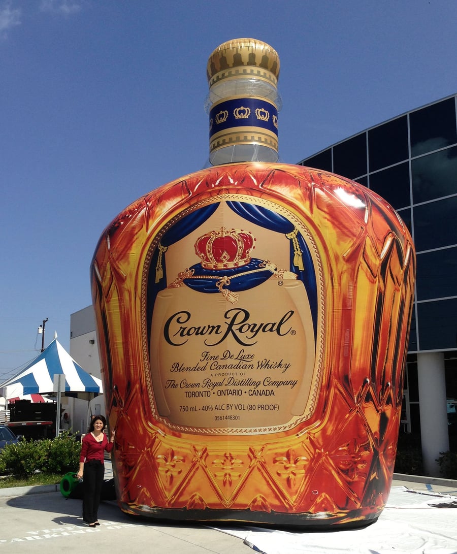 Crown Royal Bottle | Custom Inflatables - Inflatable Replicas