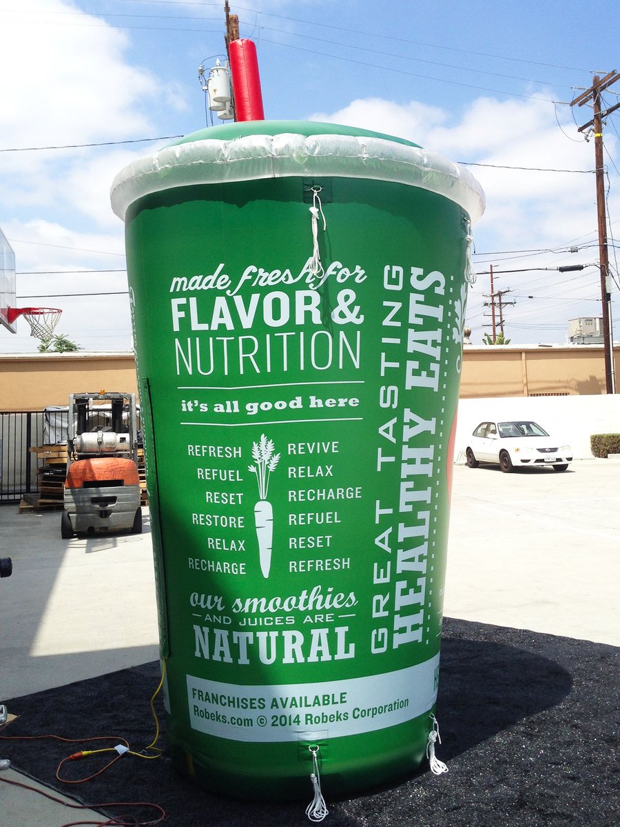 Robeks Smoothie Cup | Custom Inflatables - Inflatable Replicas