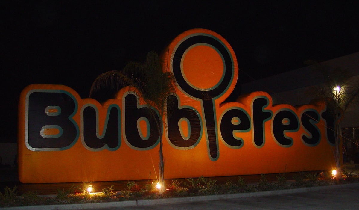 Giant Bubblefest Sign | Inflatable Signs - Rooftop Inflatables