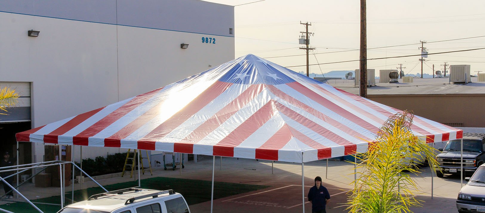 40x40 American Flag Tent | Tent Rentals - Holiday Tents