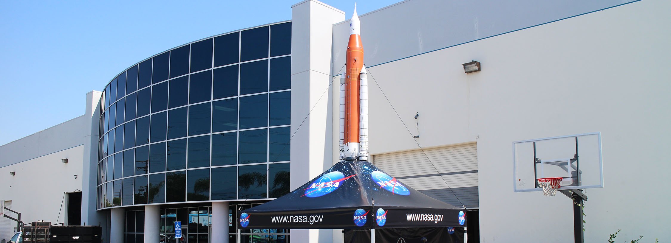 NASA Canopy with Inflatable Rocket | Custom Canopies with Inflatables