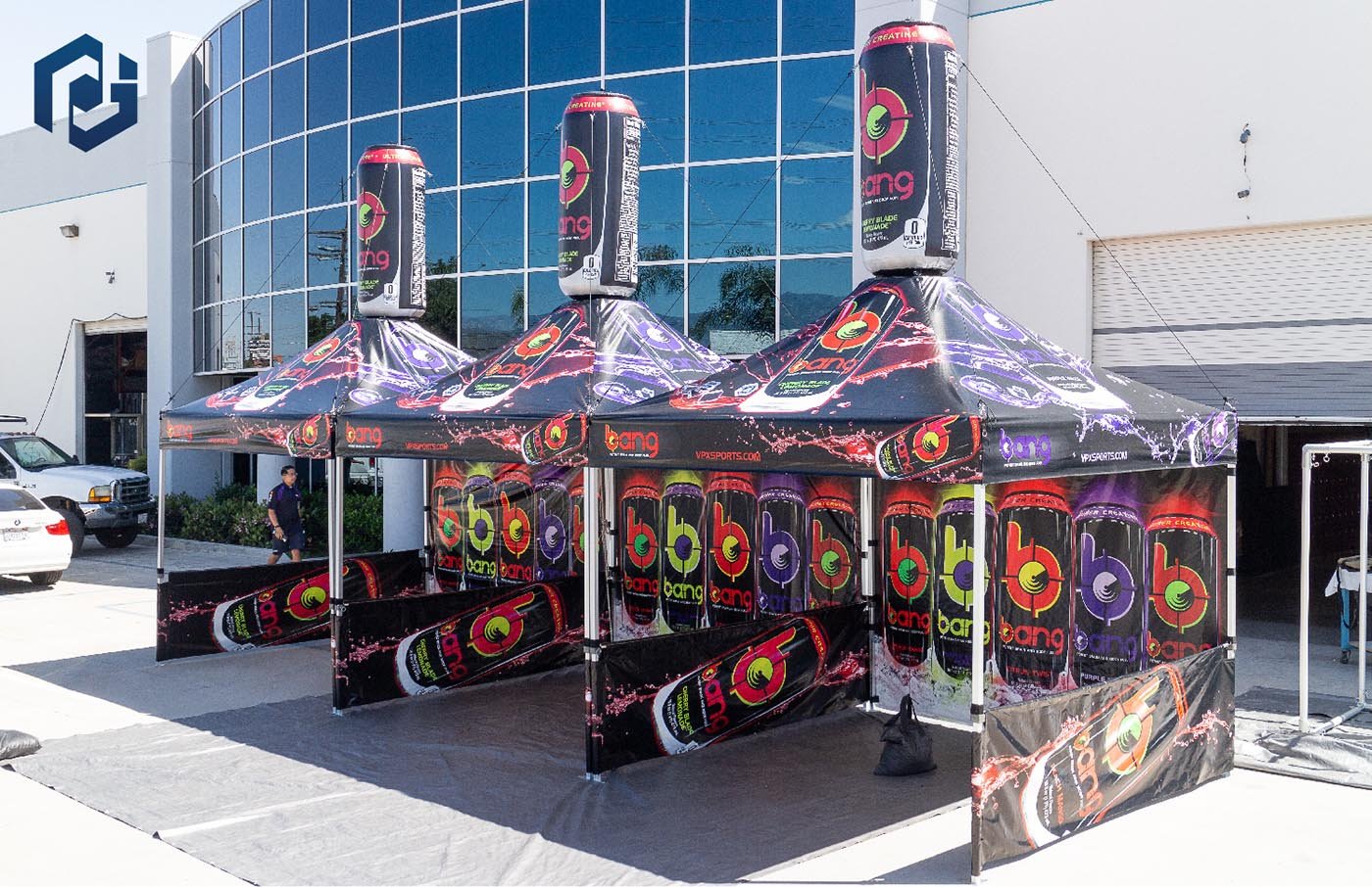 Bang Energy Drink Inflatables on Canopy Tents | Canopy With Inflatable