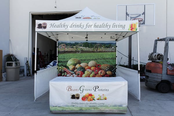 Beans Greens Protein | Custom Canopy Tents