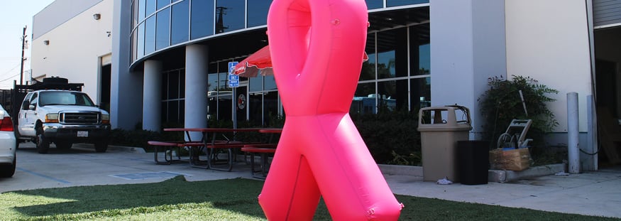 Breast Cancer Ribbon | Inflatable Sign | Custom Replica
