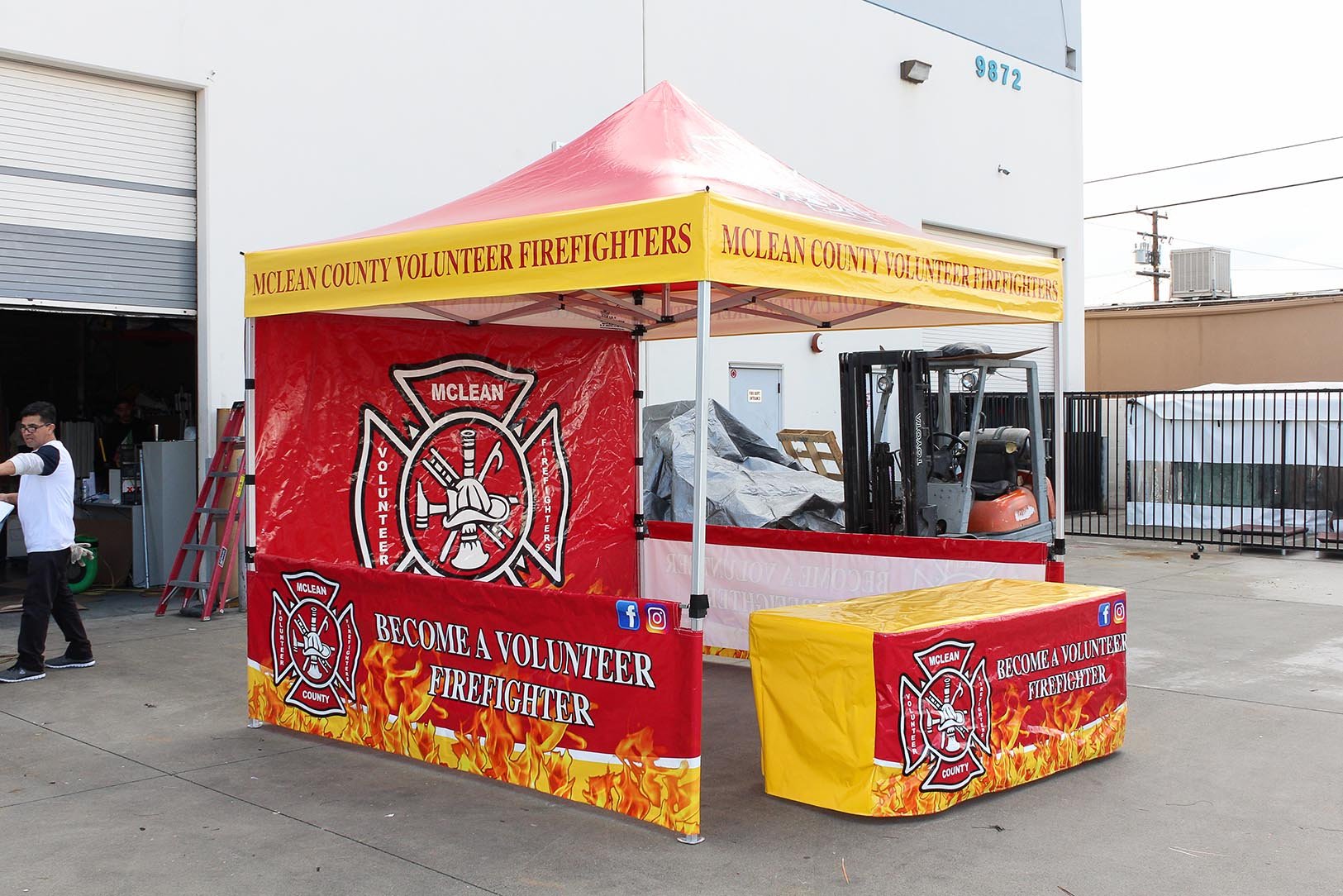 Mclean County Firefighters | Custom Canopy | 10x10 Pop Up