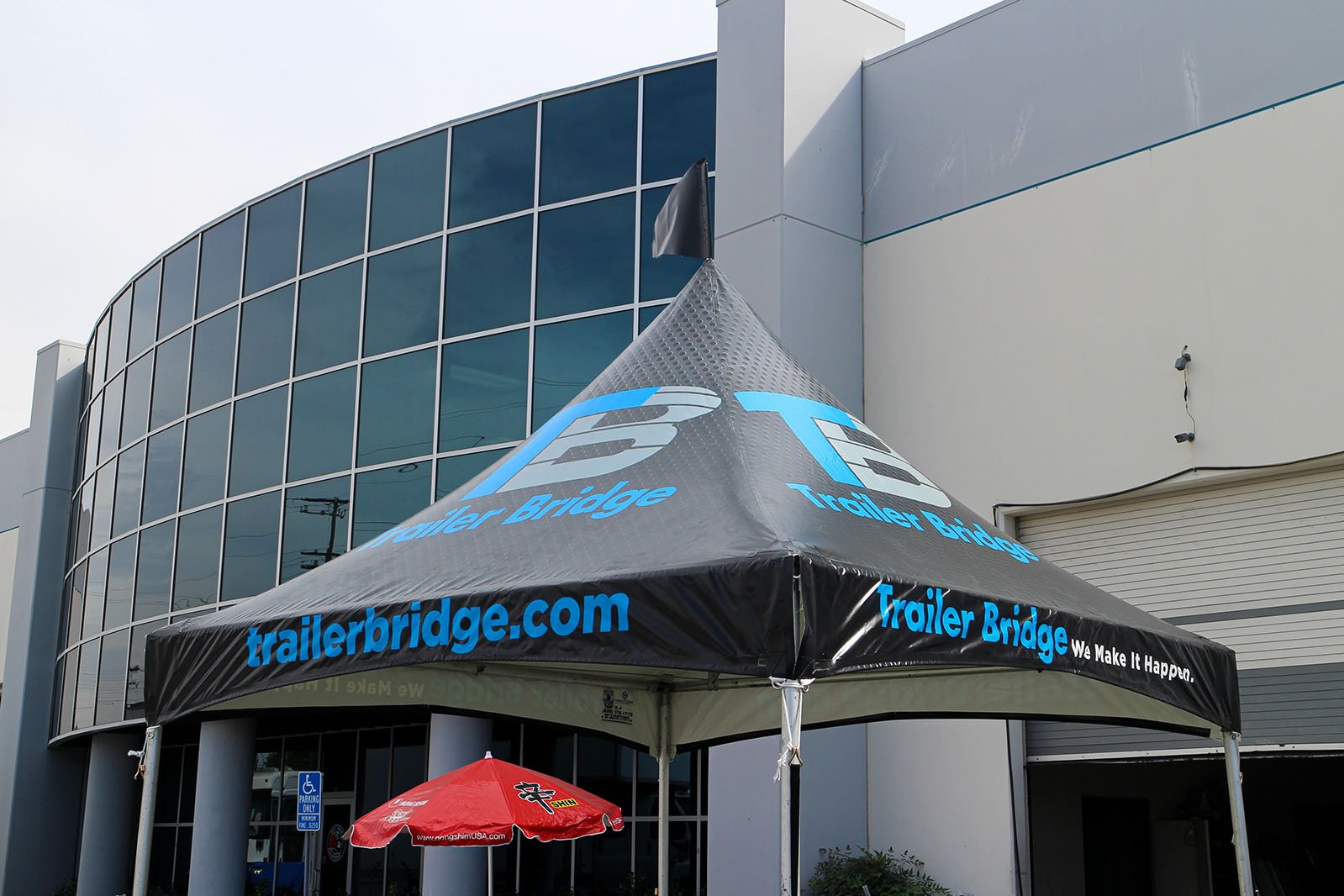 Trailer Bridge Logistics | Custom Tent